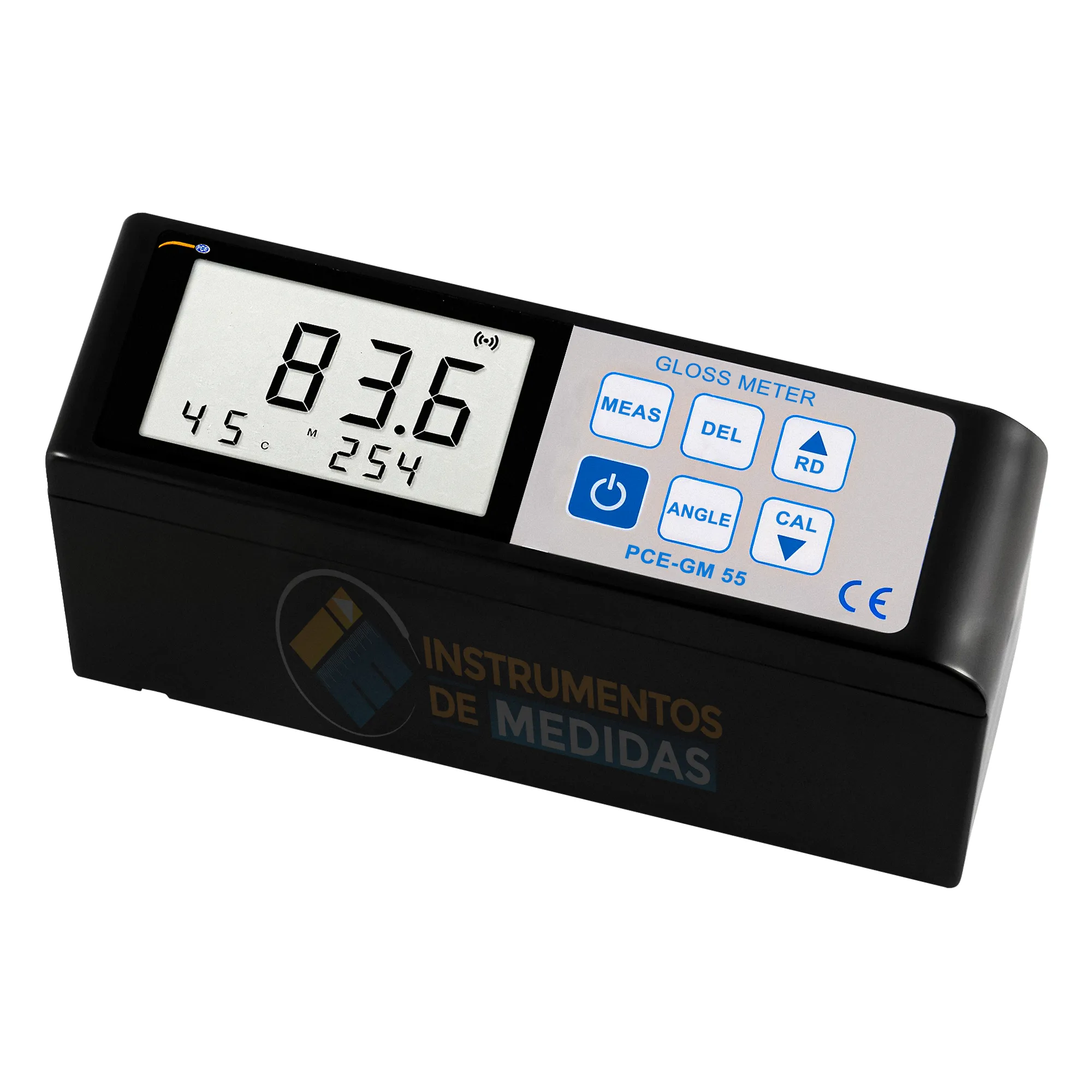 Brillómetro 3 ángulos (20°, 45°, 75°) PCE-GM 55 - PCE Instruments ...